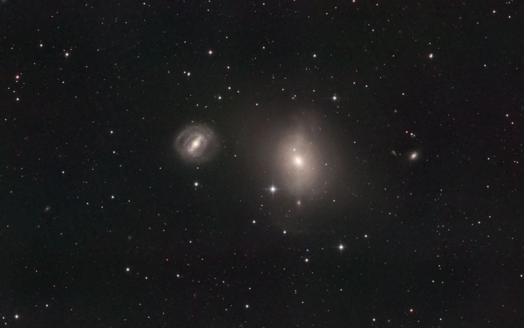 NGC 4394 and Messier 85 (RGB) – Linda's Astronomy Adventures