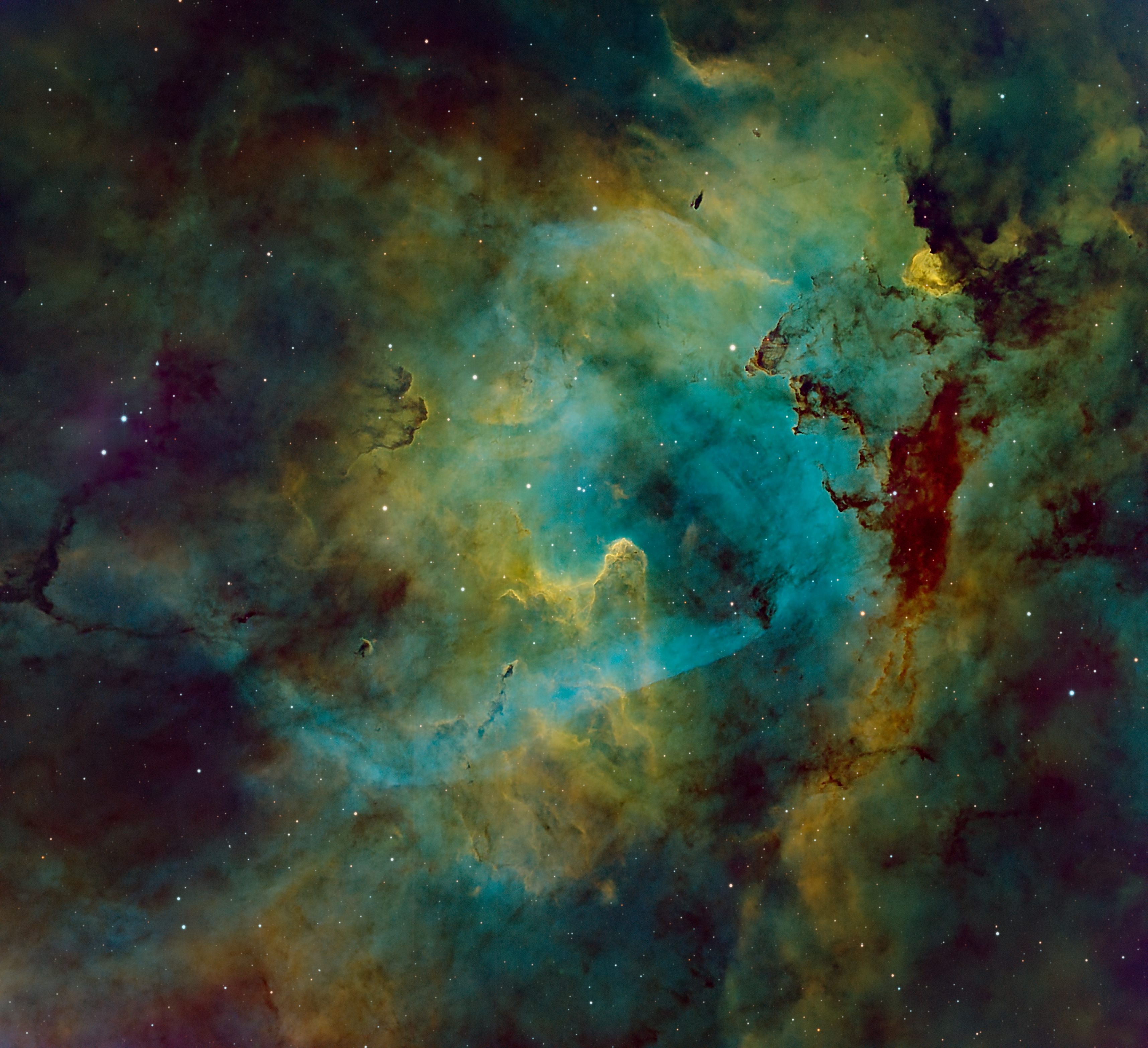 Lion Nebula Head (SHO) – Linda's Astronomy Adventures